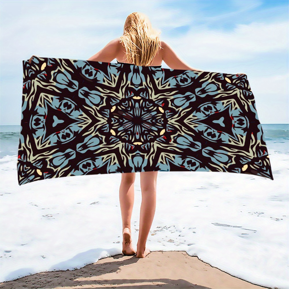 Mandala Pattern Beach Towel Quick Drying Beach Towel - Temu United Kingdom