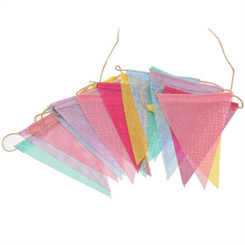 12flags Vintage Burlap Linen Bunting Flags Pennant - Temu United
