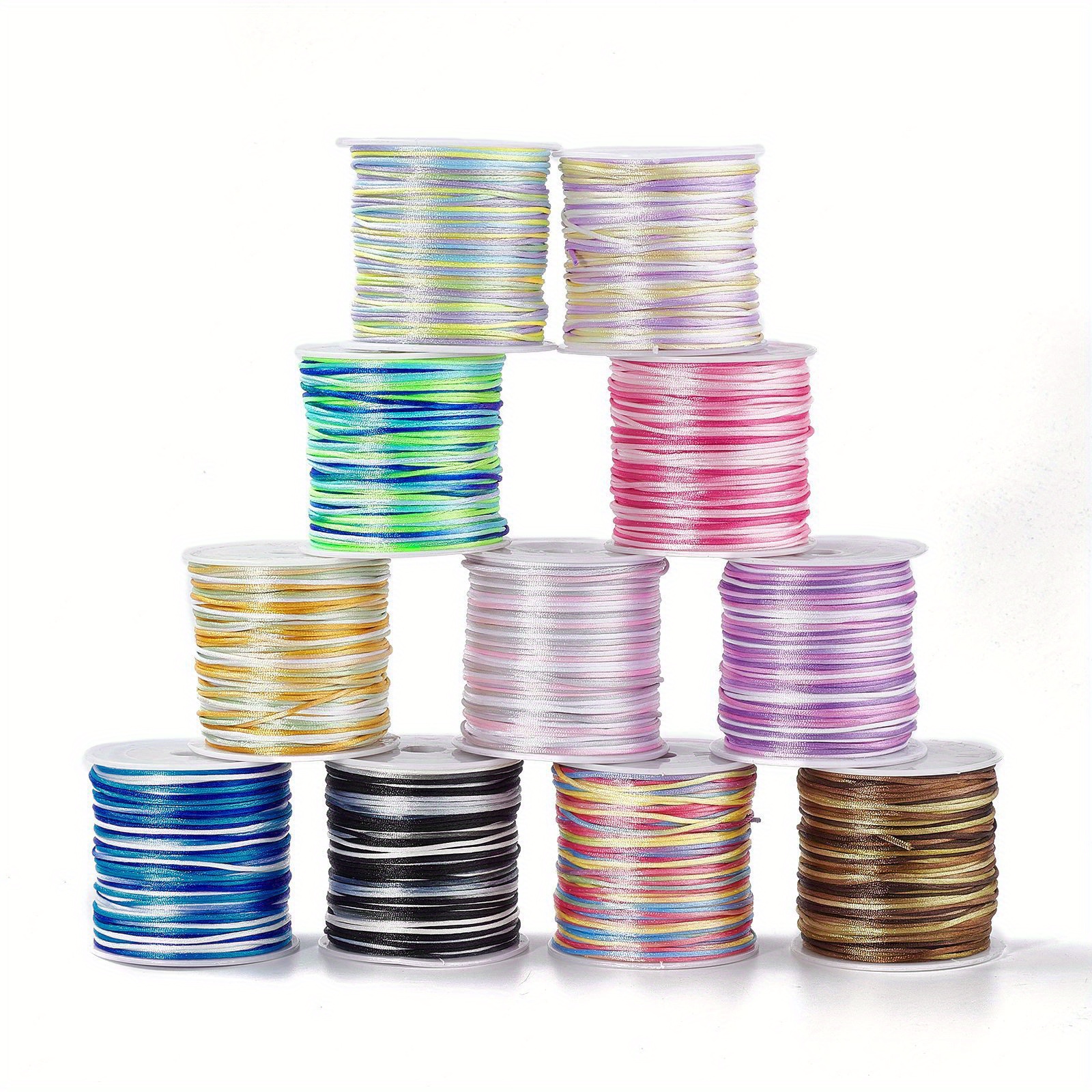 虹色の中国結び糸 1mm 高品質 糸 手編み DIY 手紐ブレスレット糸 虹色糸 ネックレスとブレスレット作 - Temu Japan