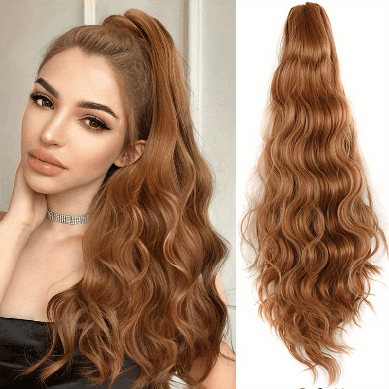 Long Curly Wavy Ponytail Extensions Claw Clip In Synthetic - Temu New ...