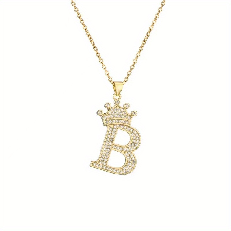 Trendy Creative Golden Crown Pendant Necklace A M 13 - Temu United Kingdom