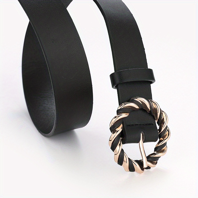Belt Dress Suit Jeans Accessories Belt Buckle Pu Belt Simple - Temu