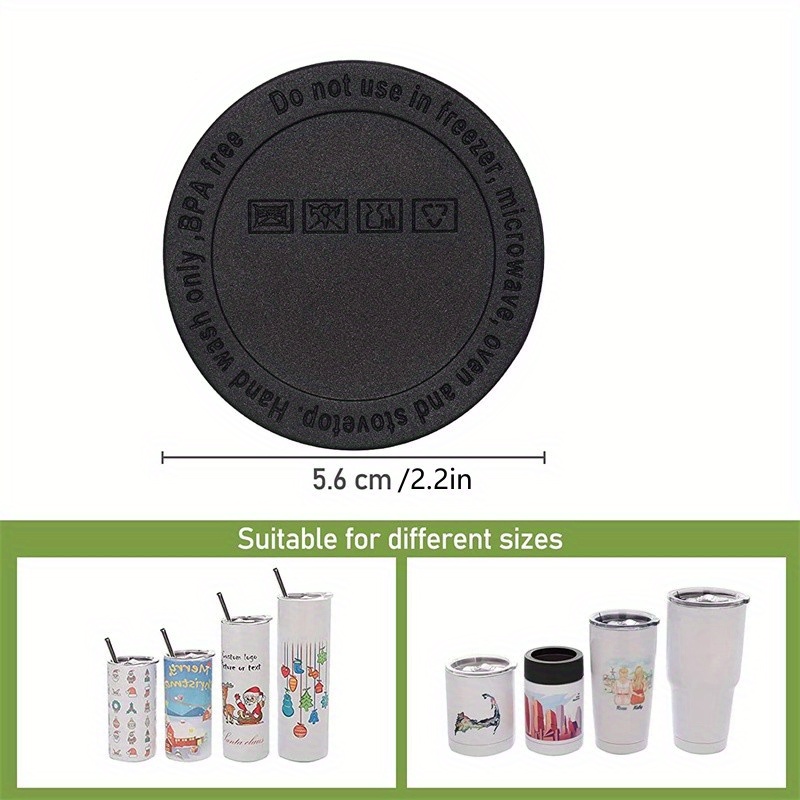 10개 서브리메이션 텀블러용 고무 바닥 56mm 보호용 안티 슬립 실리콘 바닥 슬리밍 글래스 단열 병용 접착 Temu