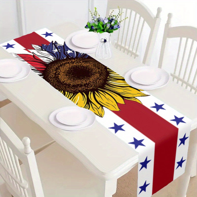 american flag pattern long table runner kitchen dinner - Temu Australia