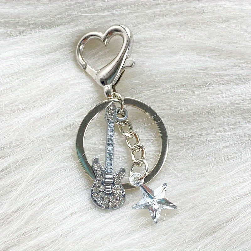 Millennium Hot Girl Sweet Cool Wind Flash Guitar Pentagram Keychain ...