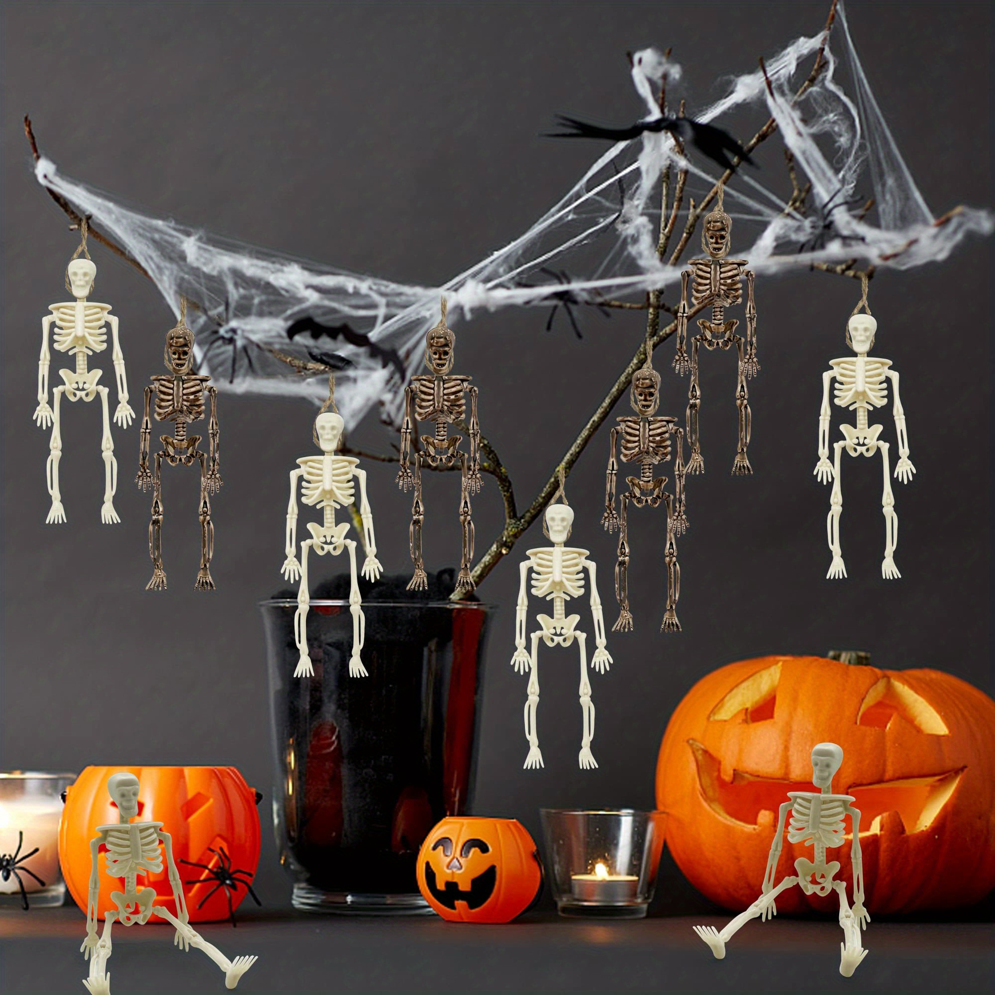 Spooky Mini Skeleton Figurines Perfect Halloween Decorations - Temu