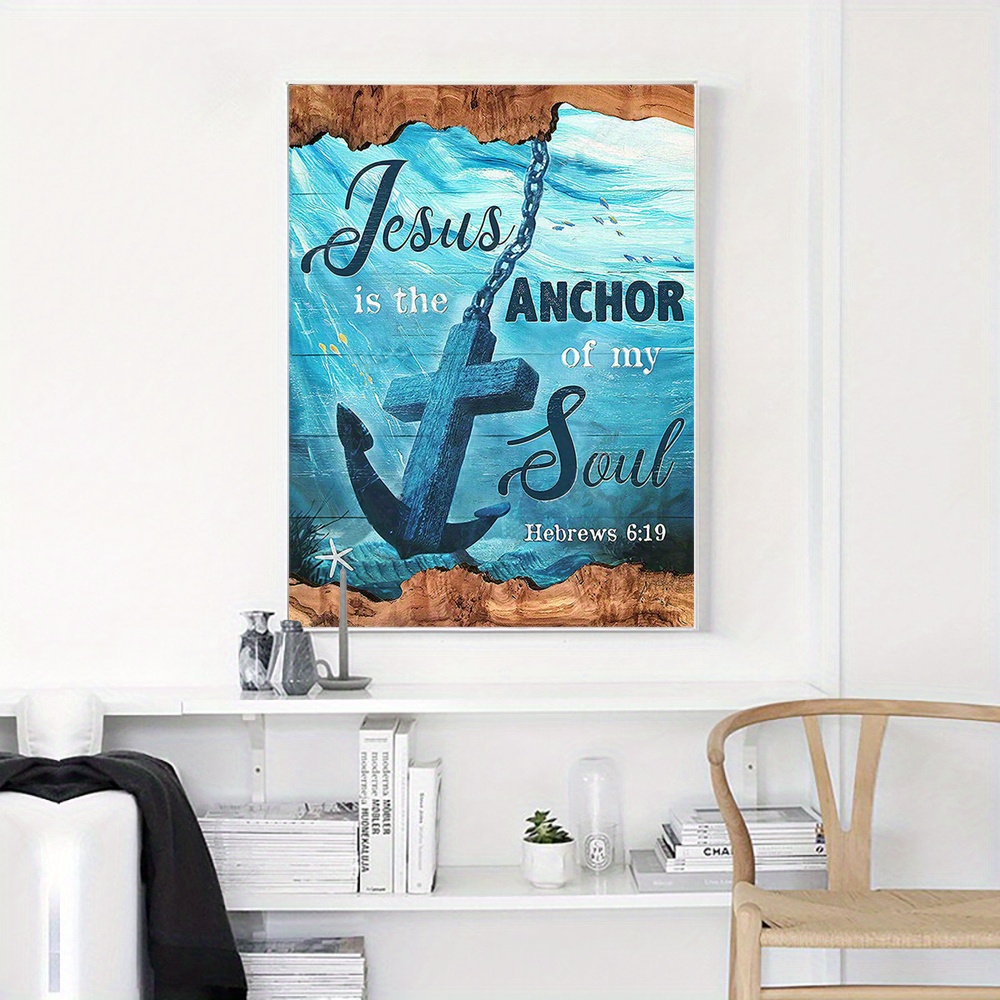 Nautical Anchor Canvas Prints Scriptures Wall Art Bible - Temu United ...