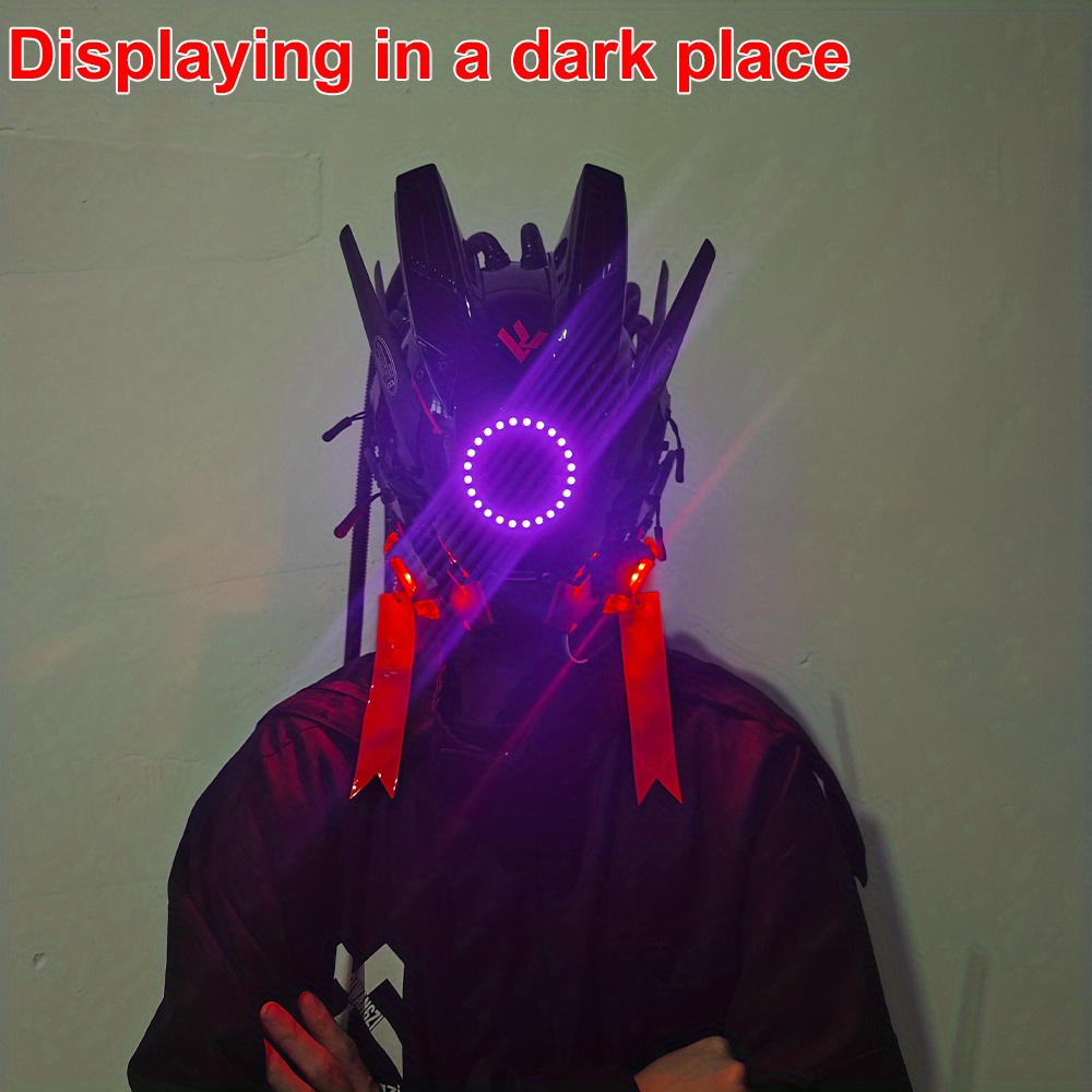 Fashion Cool Multicolor Led Lights Punk Mask Handmade Mechanical ...