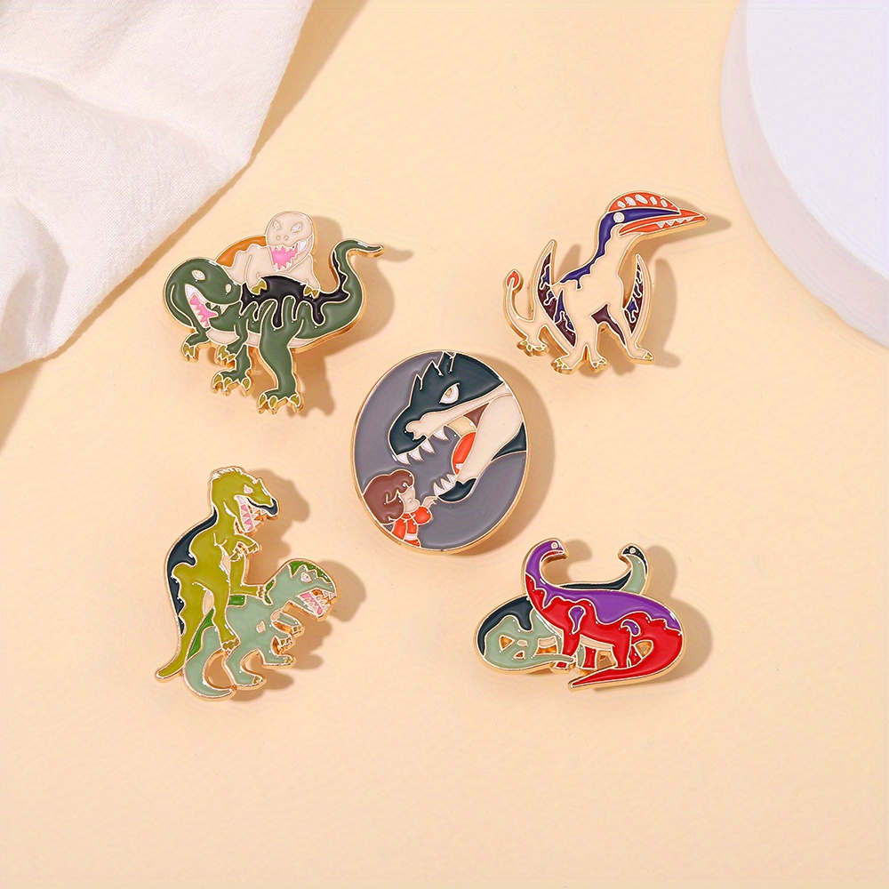 Ancient Dinosaur Enamel Pins Cartoon Retro Lapel Badges - Temu New Zealand