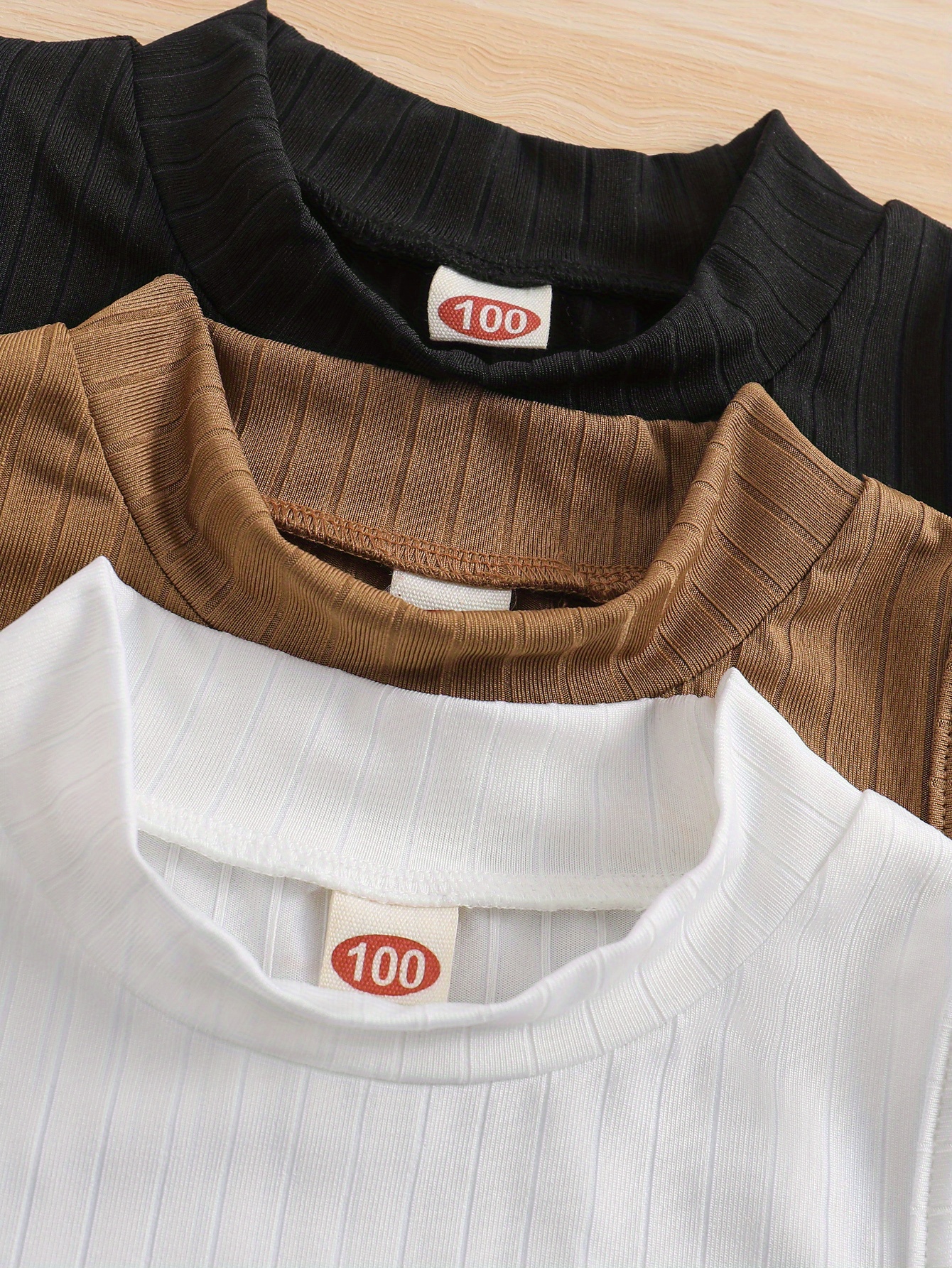 Girls Casual Ribbed Mock Neck Sleeveless Tank Tops Set - Temu Norway