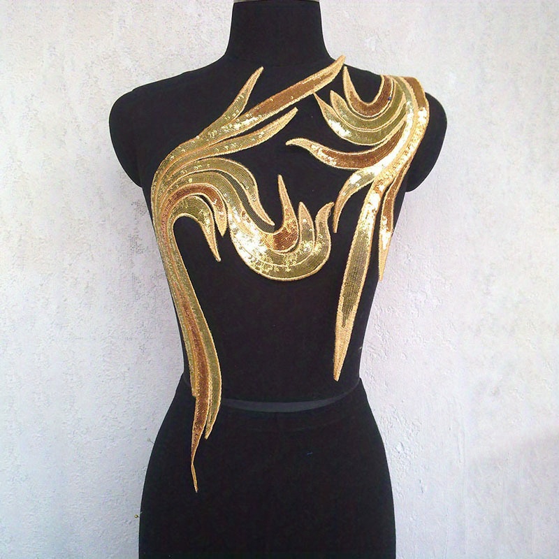 Sequin Embroidered Applique Cloth Patch Decorative Flower - Temu