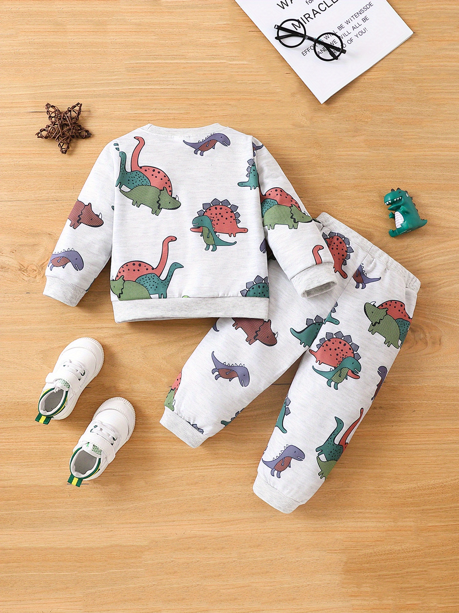 Baby Boys Kids Cute Dinosaur Long Sleeve - Temu Canada