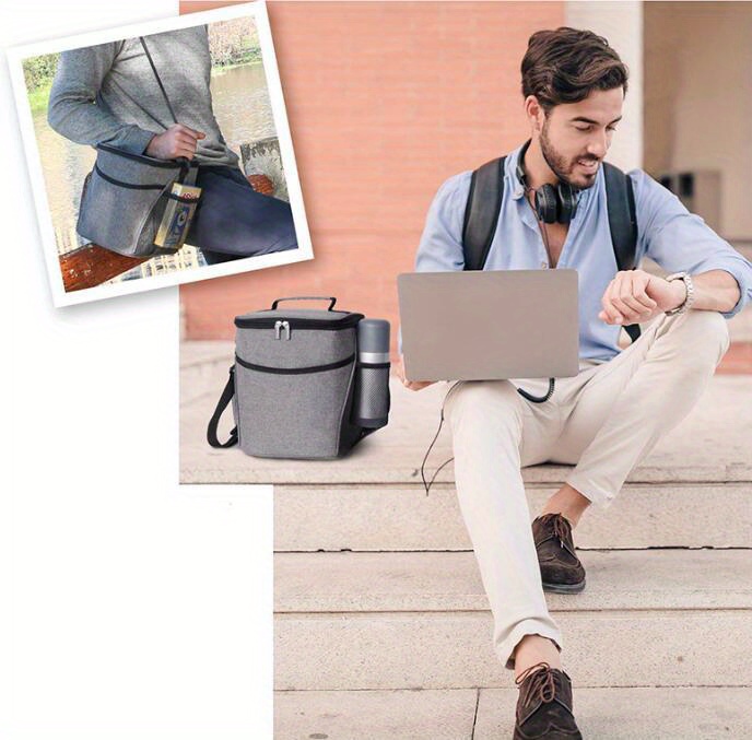 Insulated Oxford Cloth Lunch Bag Women/men Leakproof Lunch - Temu Australia