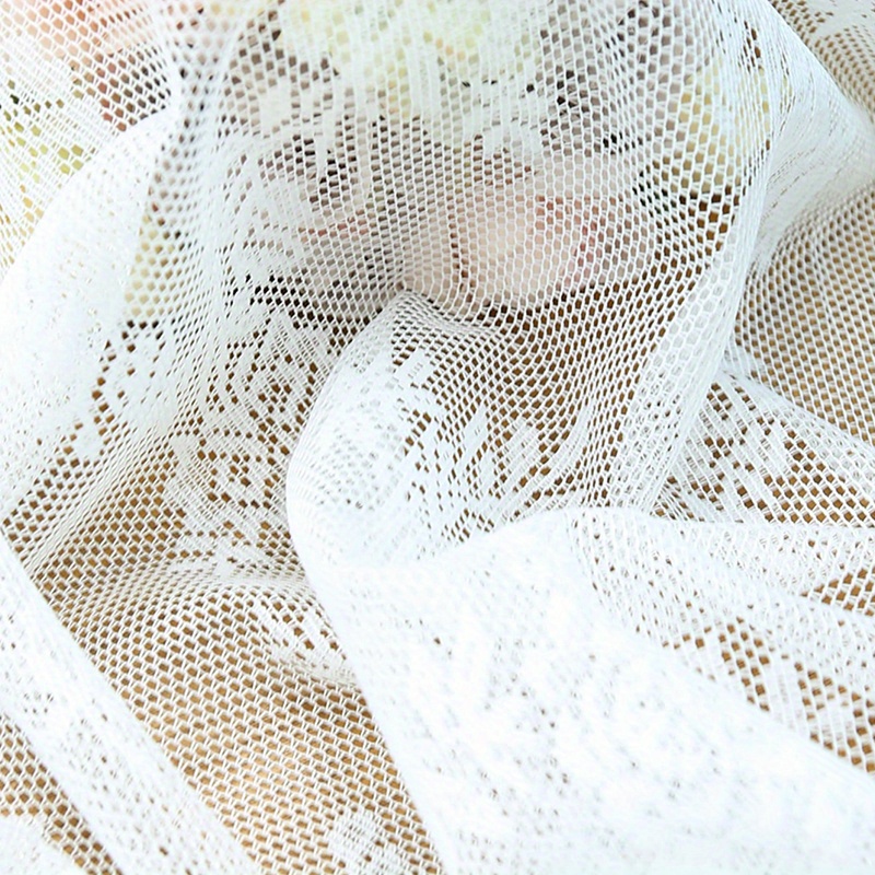 White German Curtain Lace Short Curtain Rod Pocket Window - Temu United ...