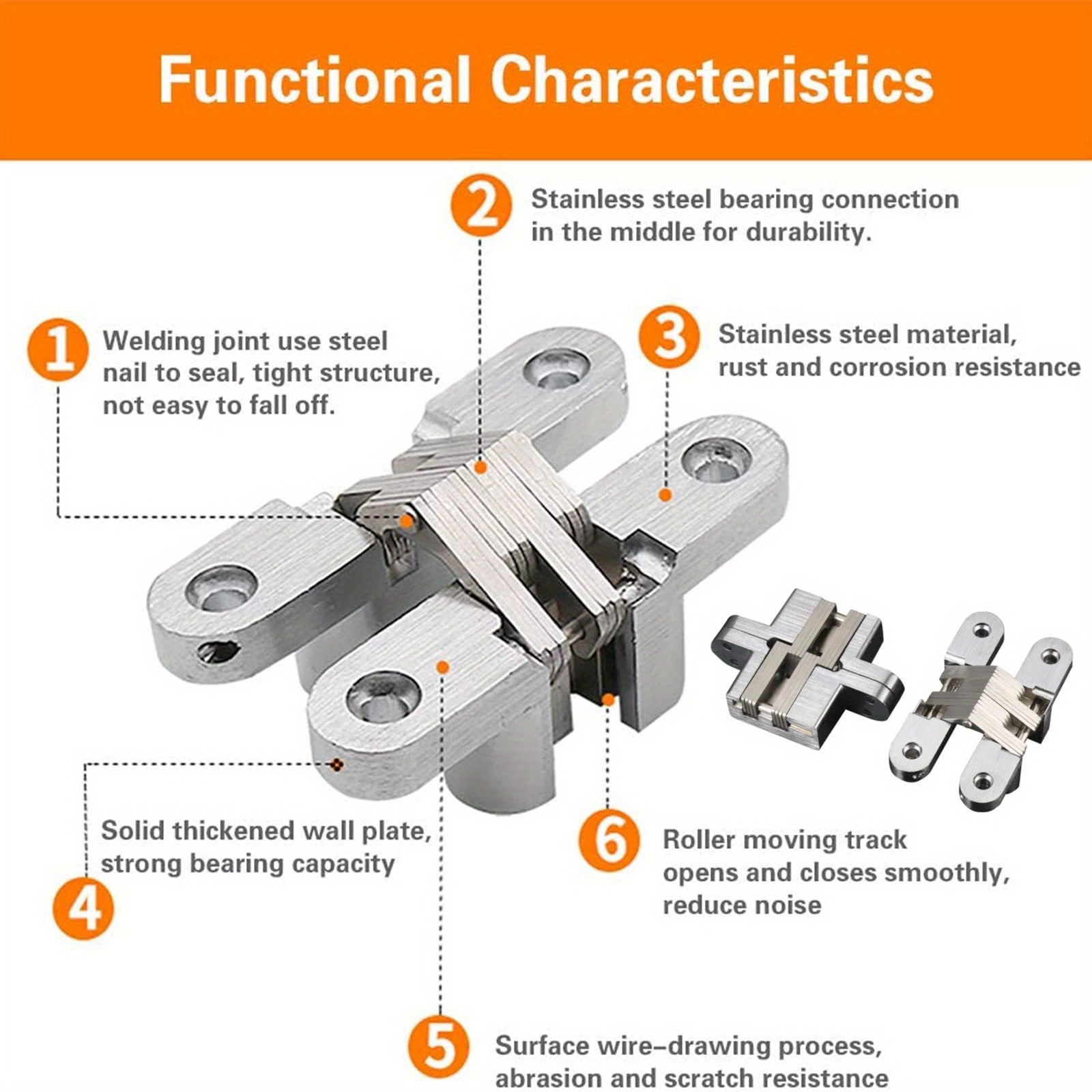 hidden cross hinge furniture hardware accessories folding - Temu ...