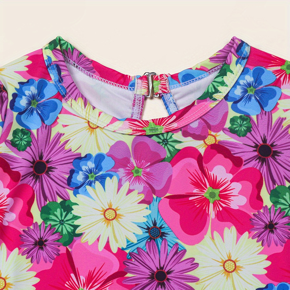 Girls Cute Swimwear Swimsuit Long Sleeve Back - Temu Netherlands