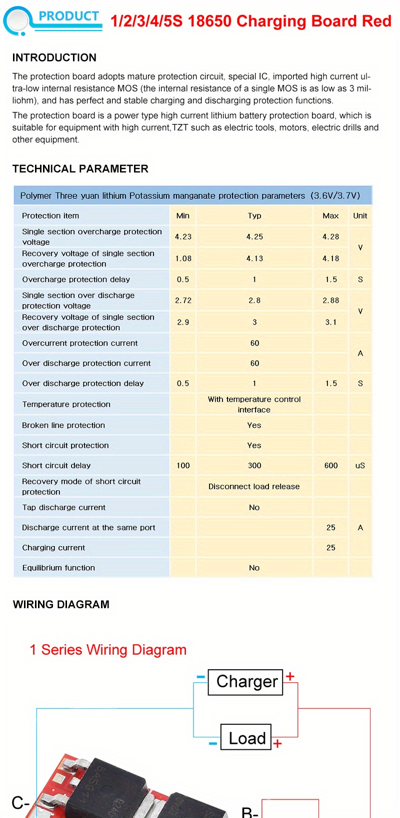 25a 18650 Li ion Lipo Lithium Battery Protection Circuit - Temu United ...