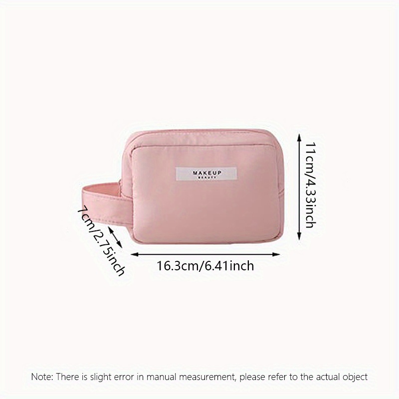 Travel friendly Makeup Bag Women Zippered Cosmetic Pouch - Temu United Kingdom