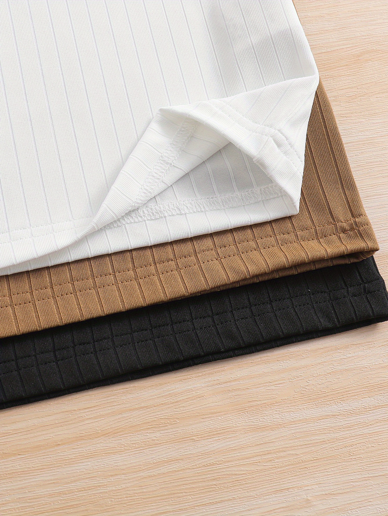 Girls Casual Ribbed Mock Neck Sleeveless Tank Tops Set - Temu Norway