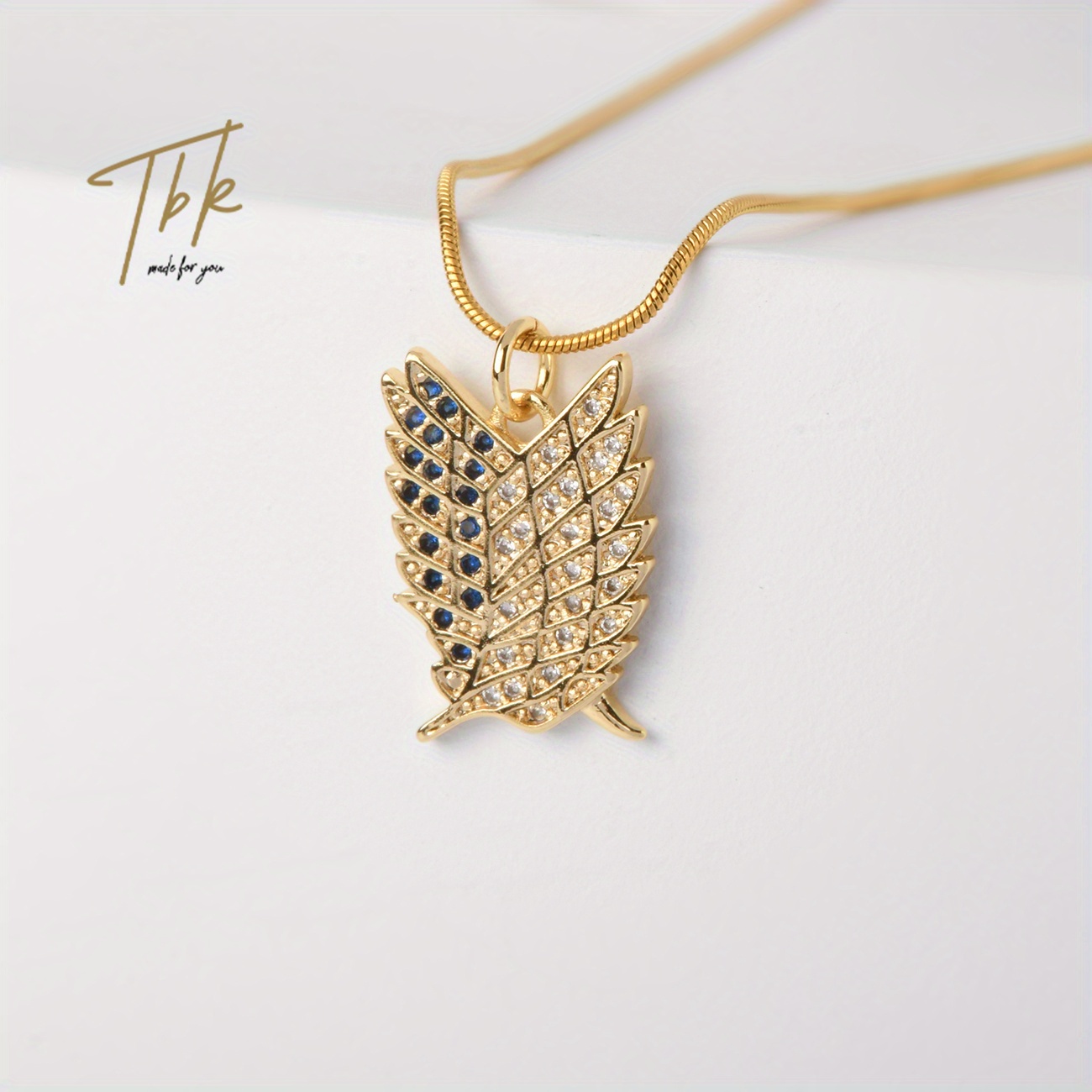 18k Gold Plated Wings Necklace Jewelry - Temu Australia