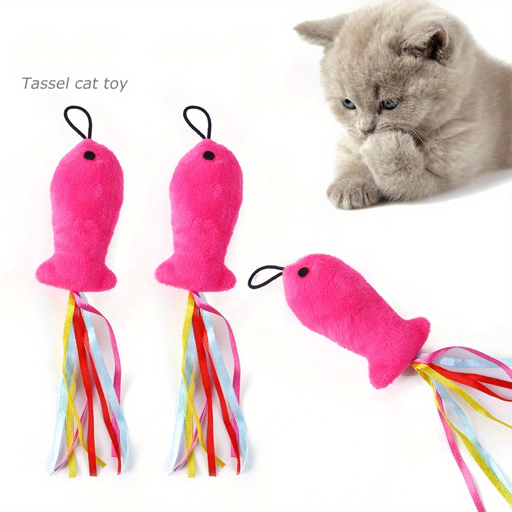 Interactive Cat Toy Fish Replacement Head Teaser Stick Plush - Temu ...