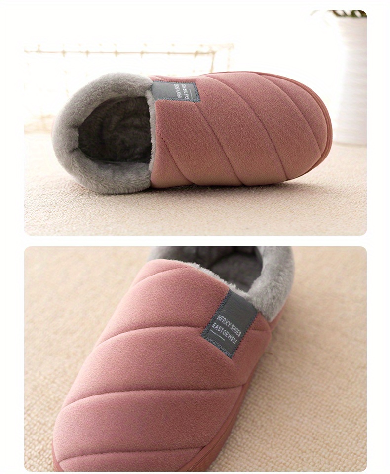 Women's Plush Lined Slippers Winter Thermal Slip Indoor - Temu United ...