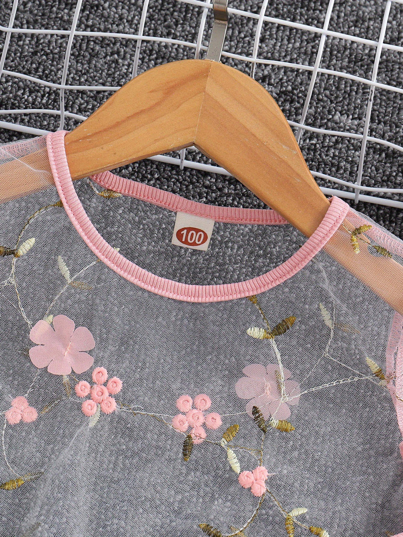 Girl's Ribbed Camisole Dress Mesh T shirt Set Floral - Temu United Kingdom