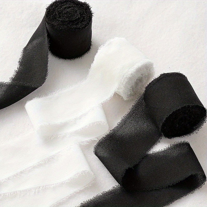 Handmade Fringe Chiffon Silk Ribbon Gauze Ribbon Set Wedding - Temu Norway