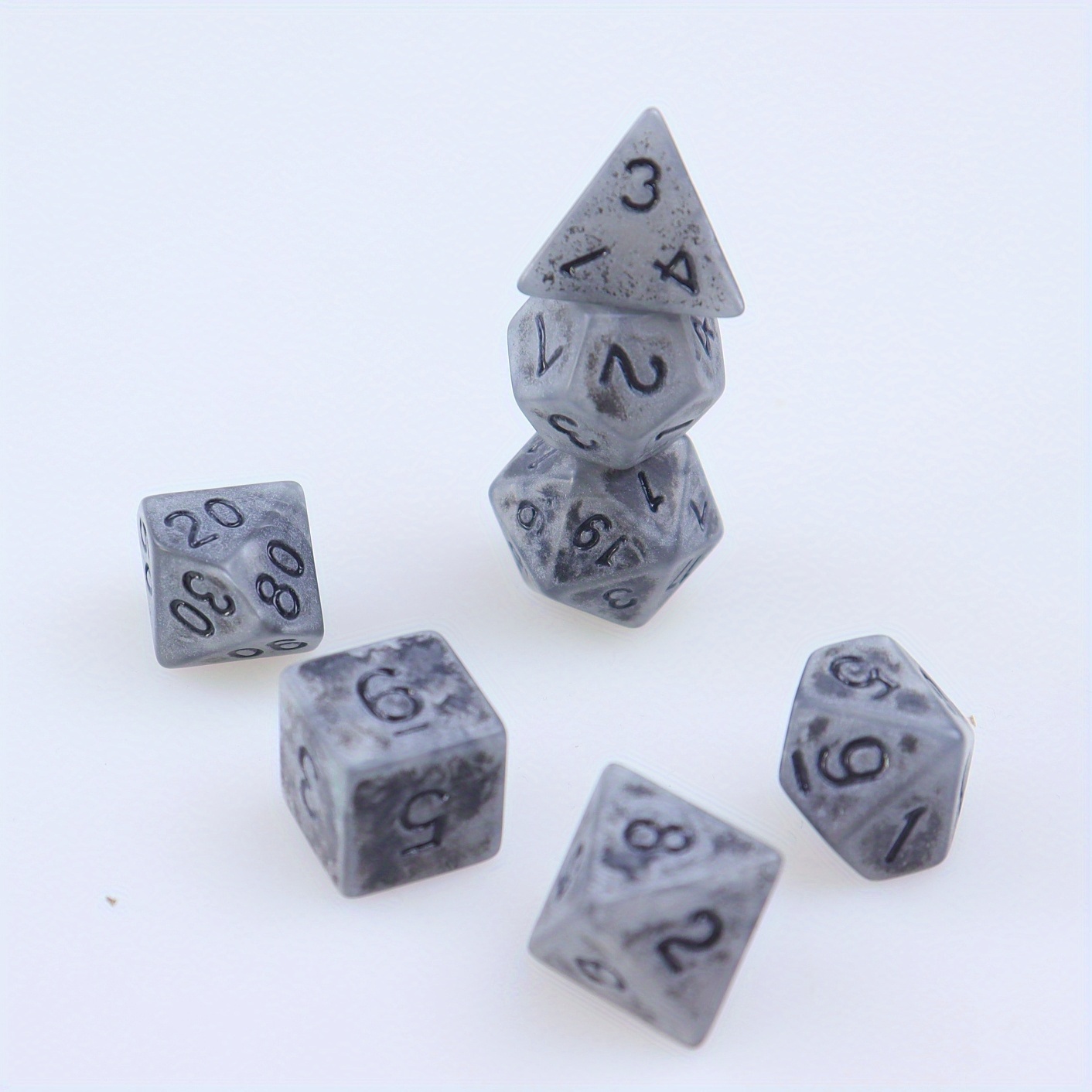 Dnd Game Dice Set Polyhedral Antique Gray - Temu United Kingdom