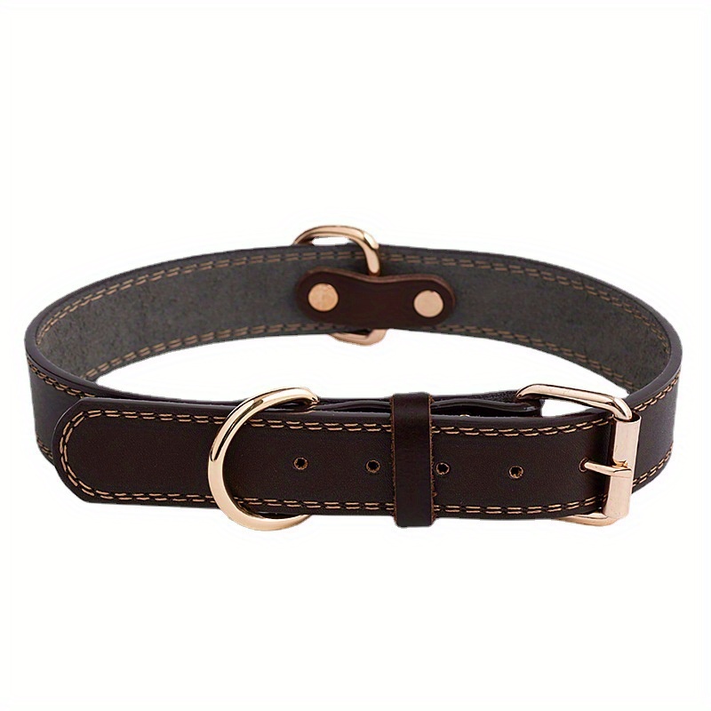 Leather Dog Collars Soft Padded Breathable Adjustable Dog - Temu United ...