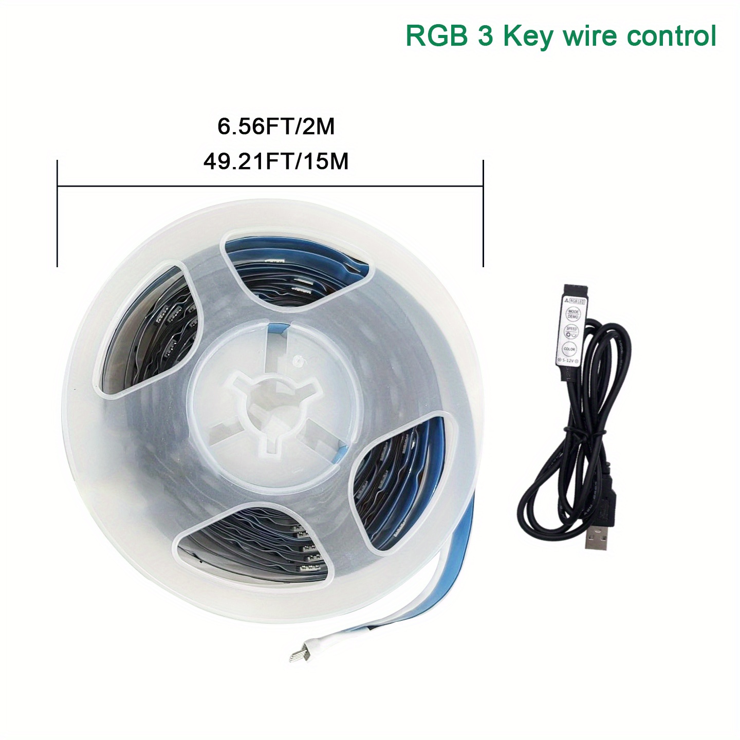 3 key Led Strip Usb 5v 5050 Rgb - Temu