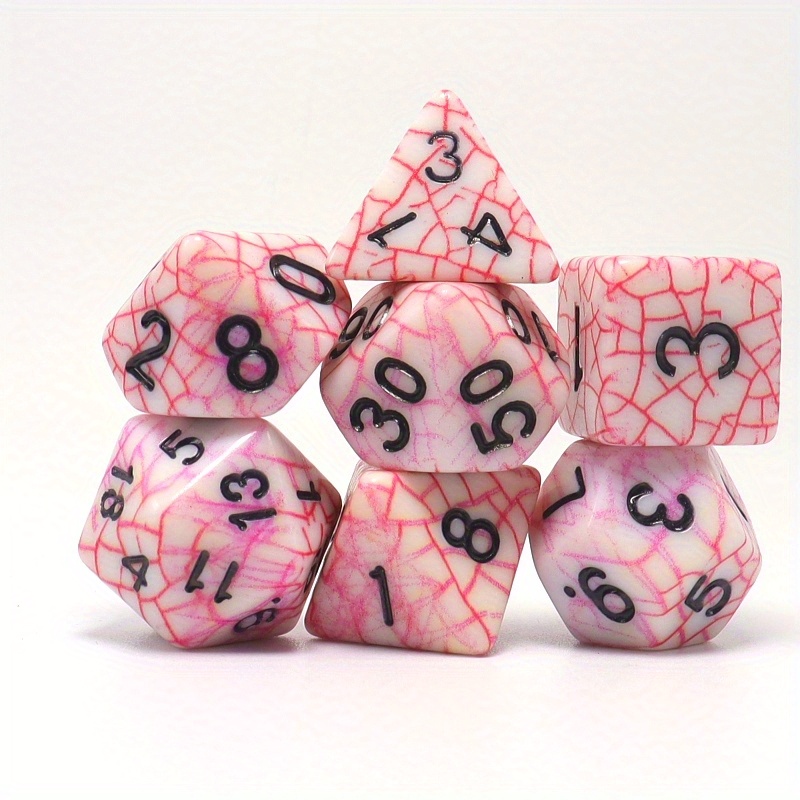 Game Dice Set Polyhedral Grid Red Dice Set Dnd Rpg Mtg - Temu United ...