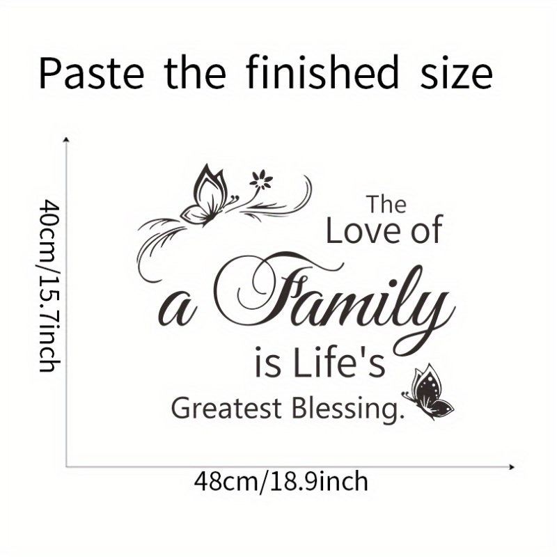 Art Wall Sticker 3 Styles Family Wall Stickers Love Quote - Temu United ...