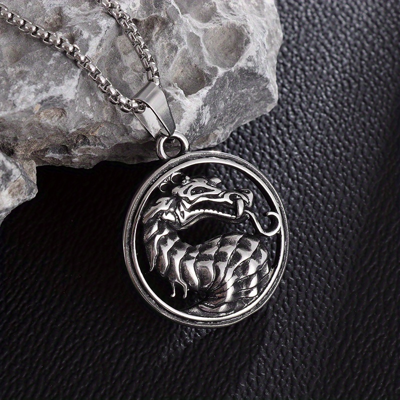 Trendy Vintage Hip Hop Stainless Steel Gothic Animal Snake - Temu Ireland