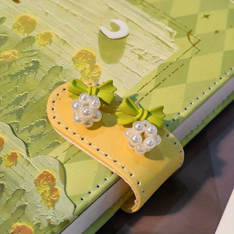 Nuevos Pendientes Bola Blanca Lazo Verde Pequeño - Temu Mexico