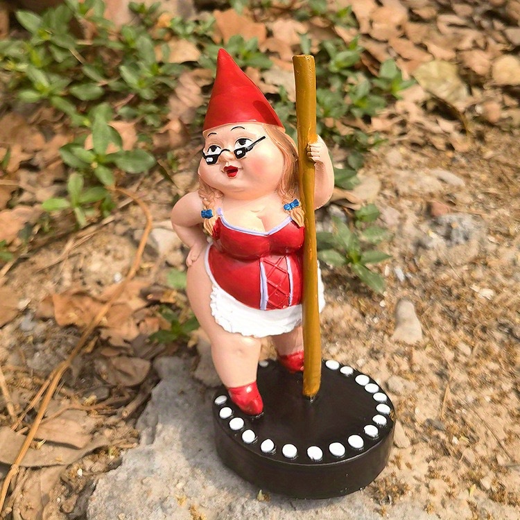 Pole Dancing Gnome Statue Resin Garden Gnome Statues Funny - Temu
