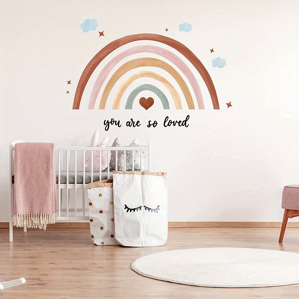 Bohemian Large Rainbow Wall Sticker Til Piger - Temu Denmark
