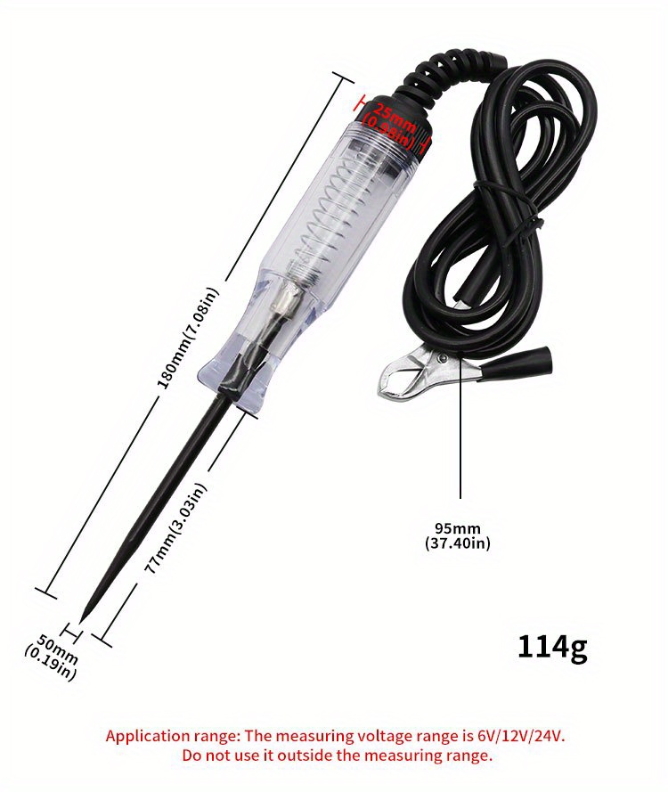 6v/12v/24 Test Light Electric Pen Professional - Temu