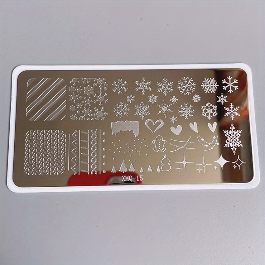 Nail Art Stamping Template Heart Curve French Stamping Image - Temu ...