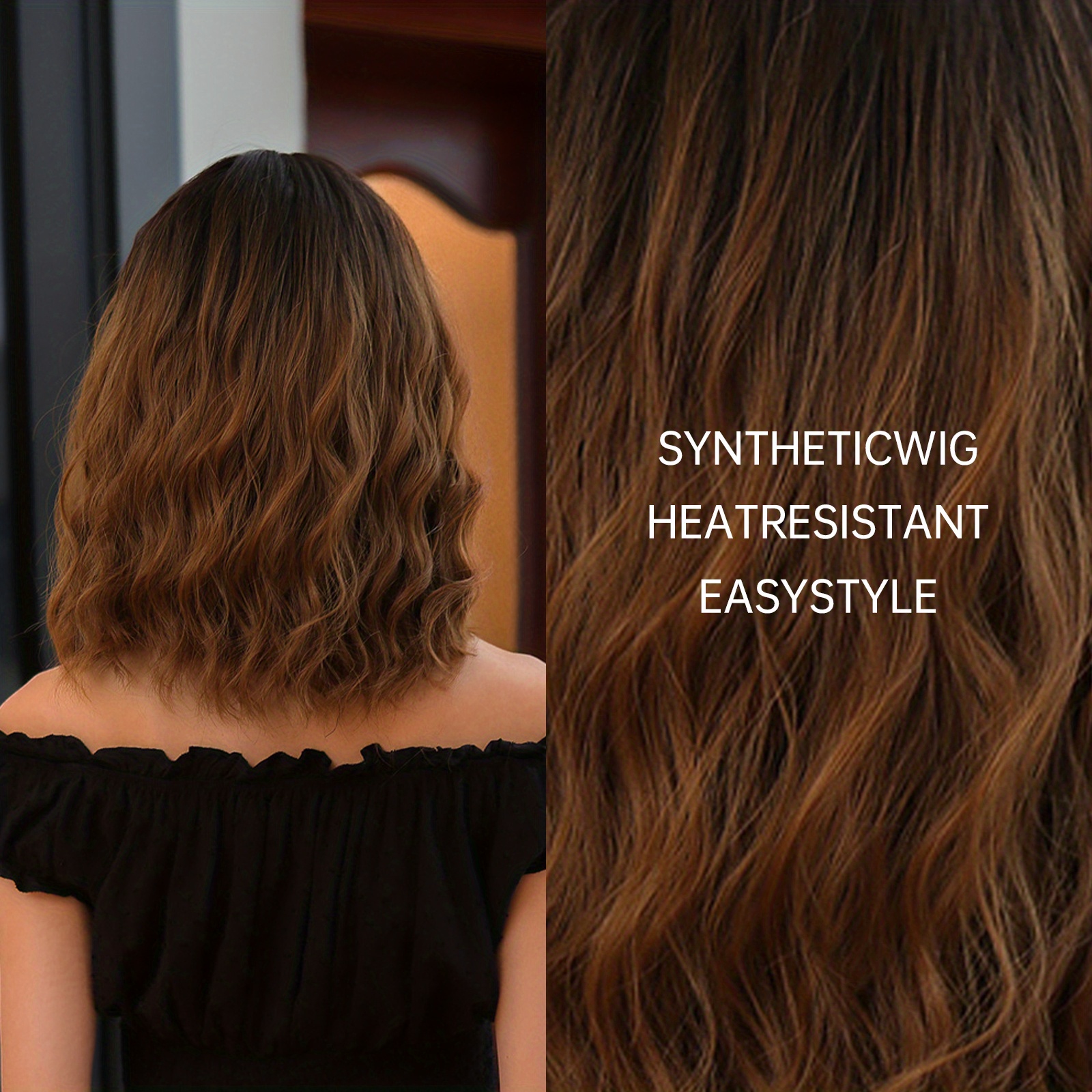 Curly Orange Wig Bangs Long Synthetic Wig Women's Daily Wear - Temu