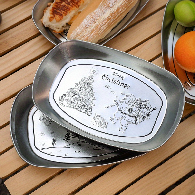Outdoor Vintage Dinner Plates Tinplate Fruit Trays Suitable - Temu ...