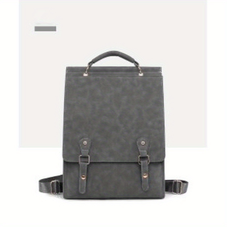 Vintage Solid Color Flap Backpack match Travel Storage - Temu Australia