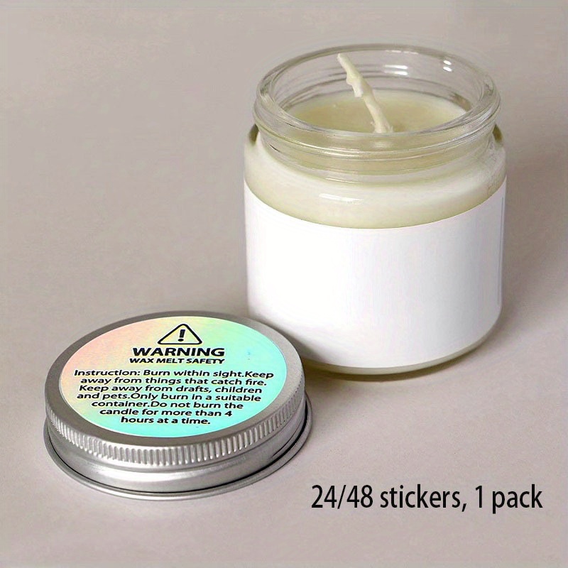 candle warning waterproof stickers wax melting safety - Temu Australia