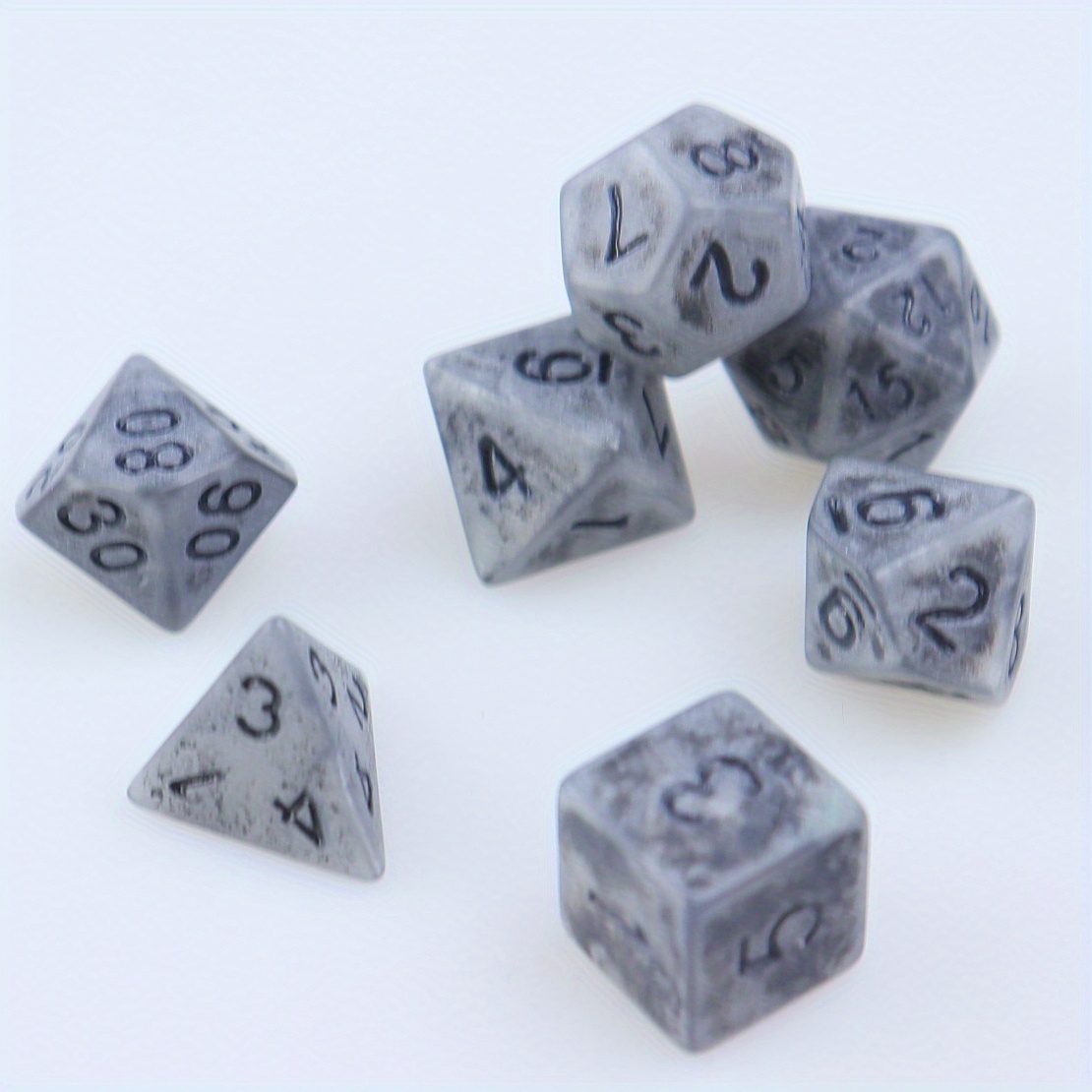 Dnd Game Dice Set Polyhedral Antique Gray - Temu United Kingdom