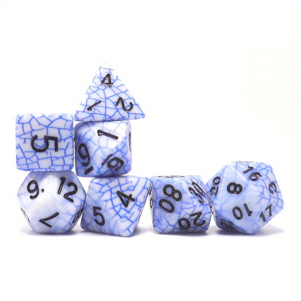 Game Dice Set Polyhedral Grid Purple Dice Set For Dnd Rpg - Temu