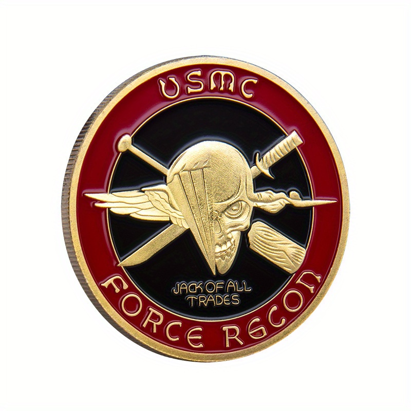 Skull Embossed Colorful Military Challenge Coins For Collection Only ...