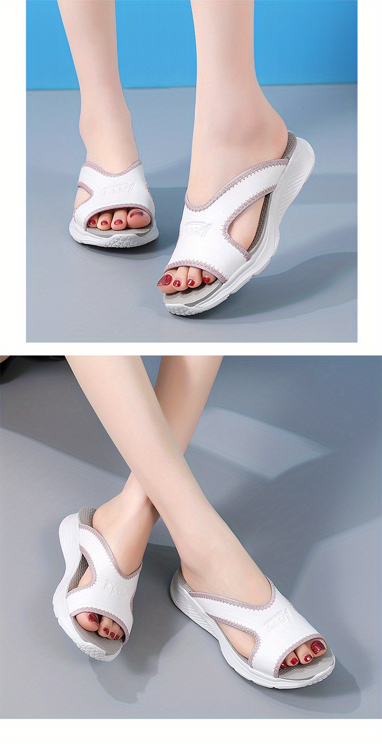 Women's Toe Slide Shoes Comfy Slip Soft Sole Shoes - Temu Canada