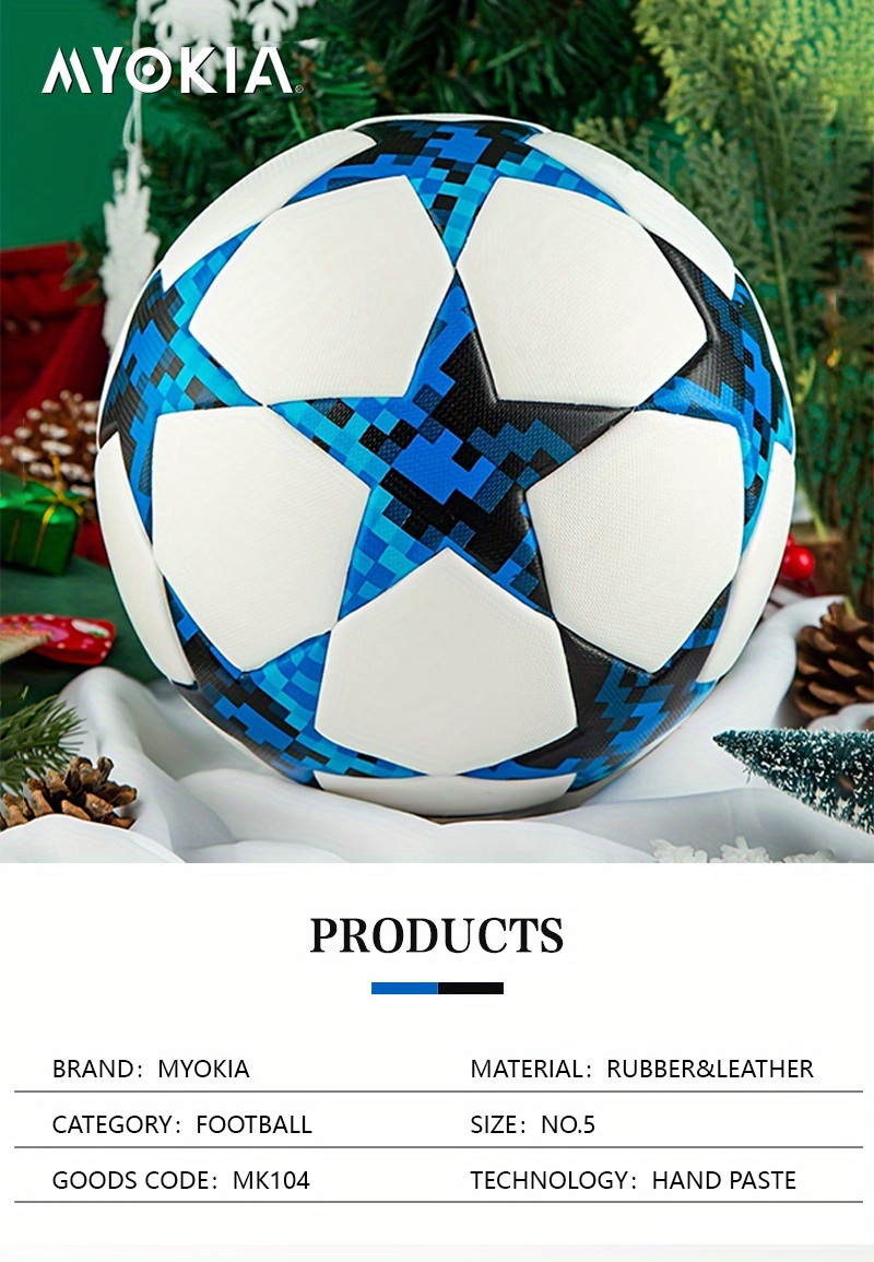 Myokia Hand applied Leather Soccer Ball Seamless Design - Temu