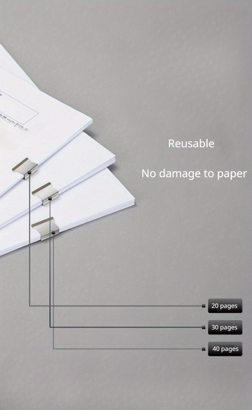 Punch free Binder Push Clamp Supplementary Clip Transparent - Temu ...