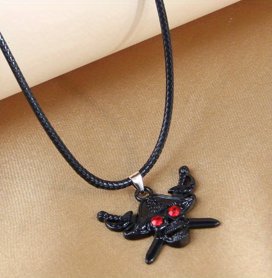 Earrings Plus Necklace Gothic Style Jewelry Set Evil Pirate - Temu